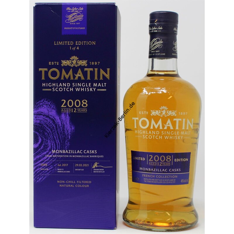 Tomatin Single Malt Scotch Whisky French Collection Monbazillac Editi ...